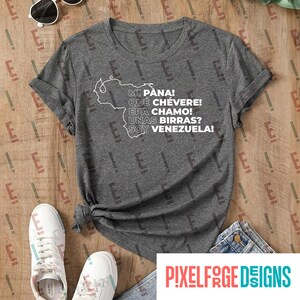 Venezuelan Map PNG With Popular Phrases Hispanic Heritage Month Design ...