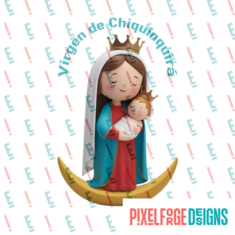 Virgen De Chiquinquira 3D, PNG 300 DPI, Virgen De La Chinita, Patrona ...
