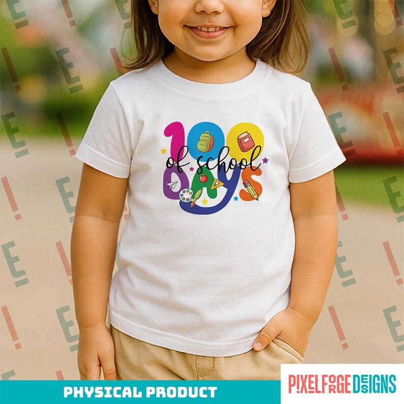 100 Days of School | Fun School-themed Design | Perfect for Teachers ...