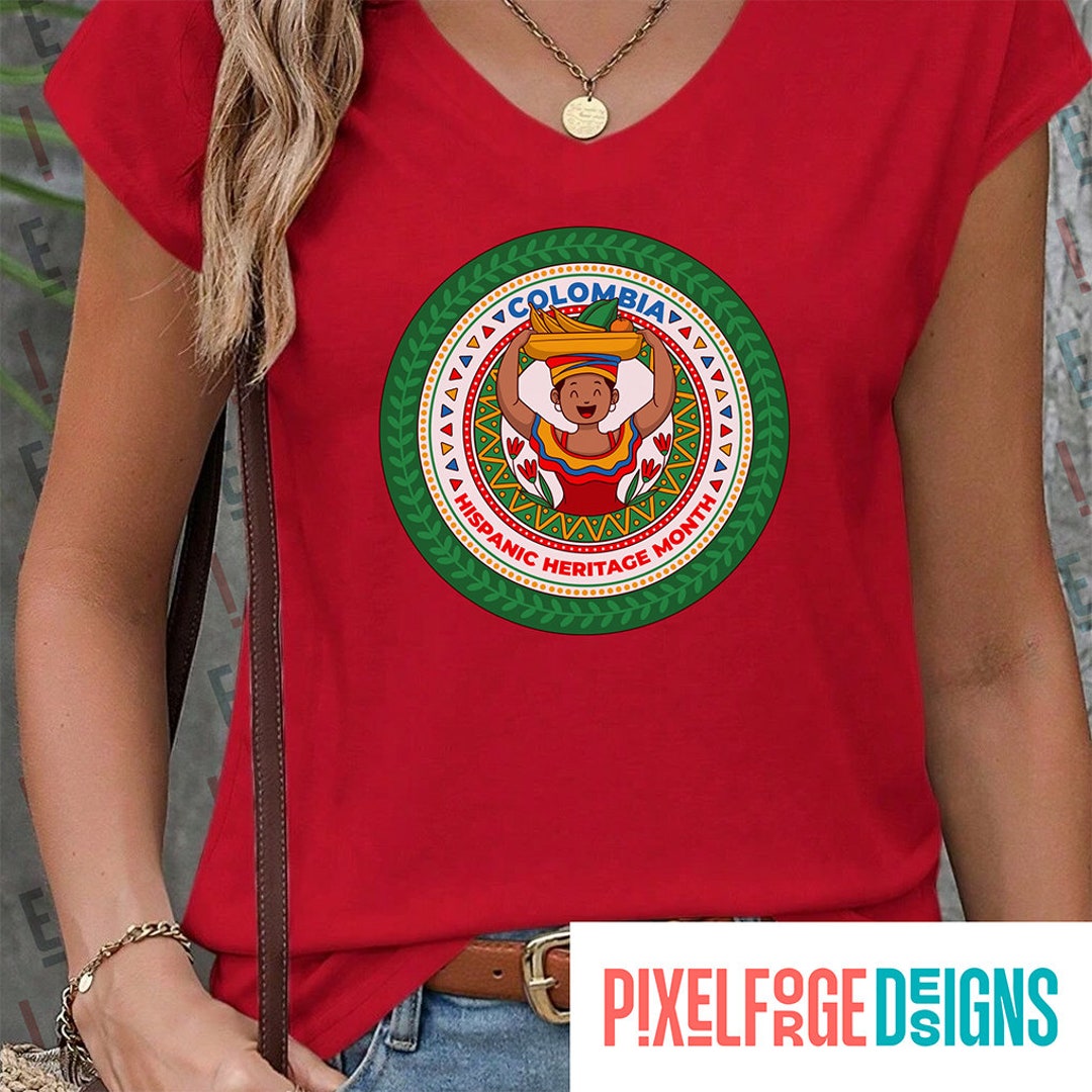 Colombia Heritage Woman Png, Hispanic Heritage Month Design, Colombian ...