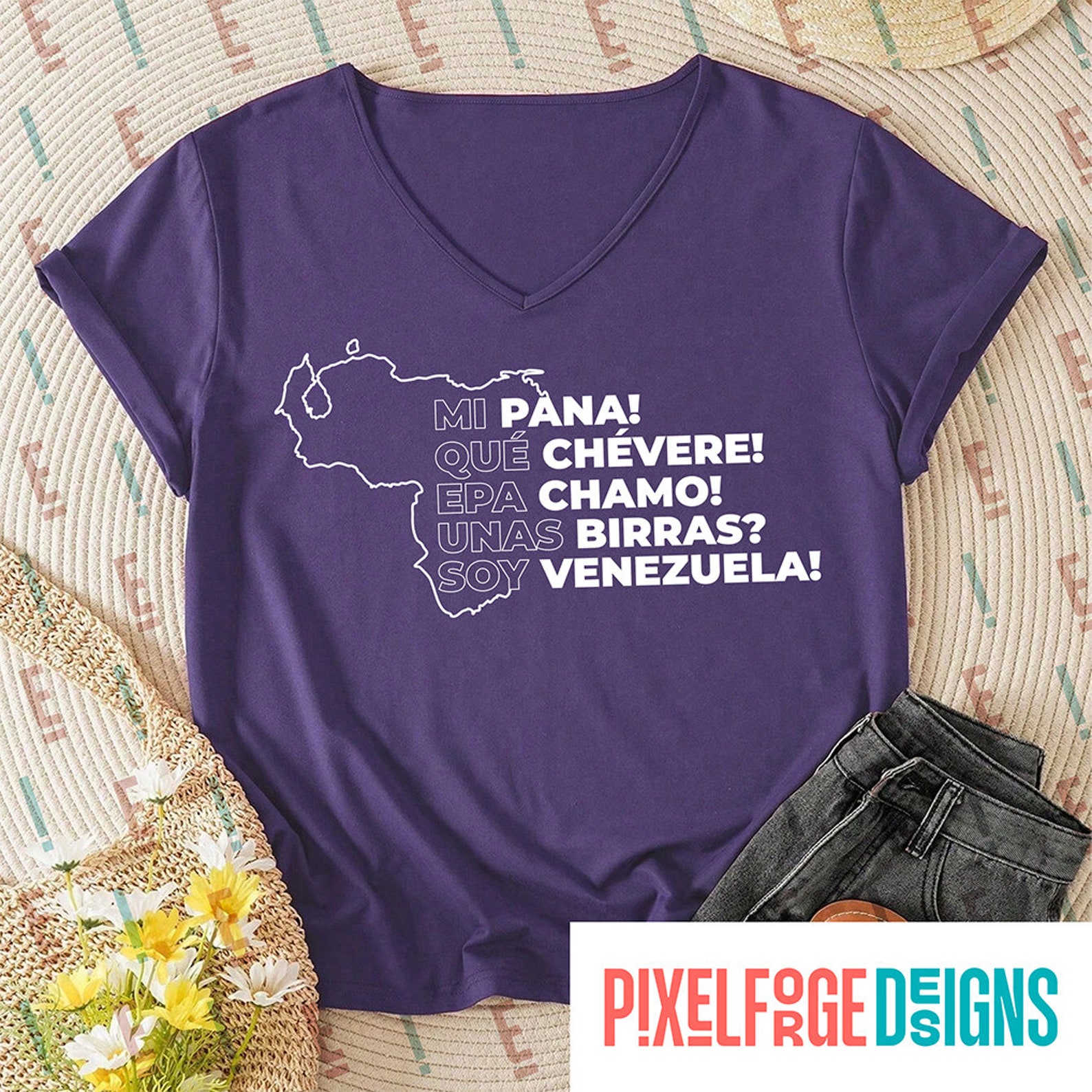 Venezuelan Map PNG With Popular Phrases Hispanic Heritage Month Design ...