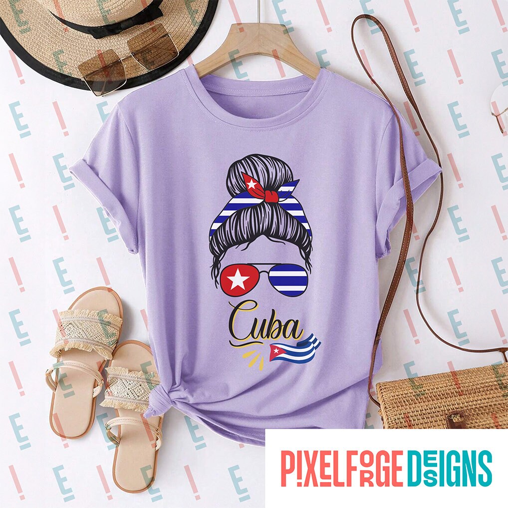 Cuban Woman Face PNG, Hispanic Heritage Month Design, Cuban Pride ...