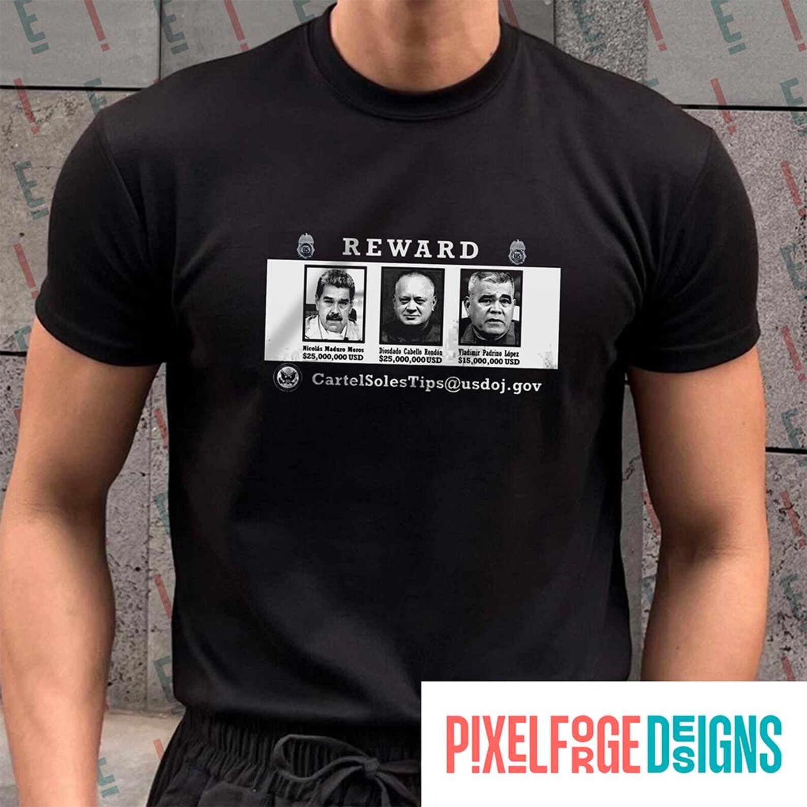 Venezuela Reward Poster PNG 300 DPI, Nicolas Maduro Diosdado Cabello ...