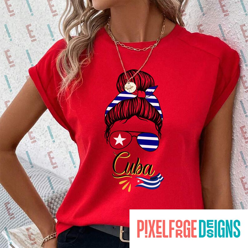 Cuban Woman Face PNG, Hispanic Heritage Month Design, Cuban Pride ...