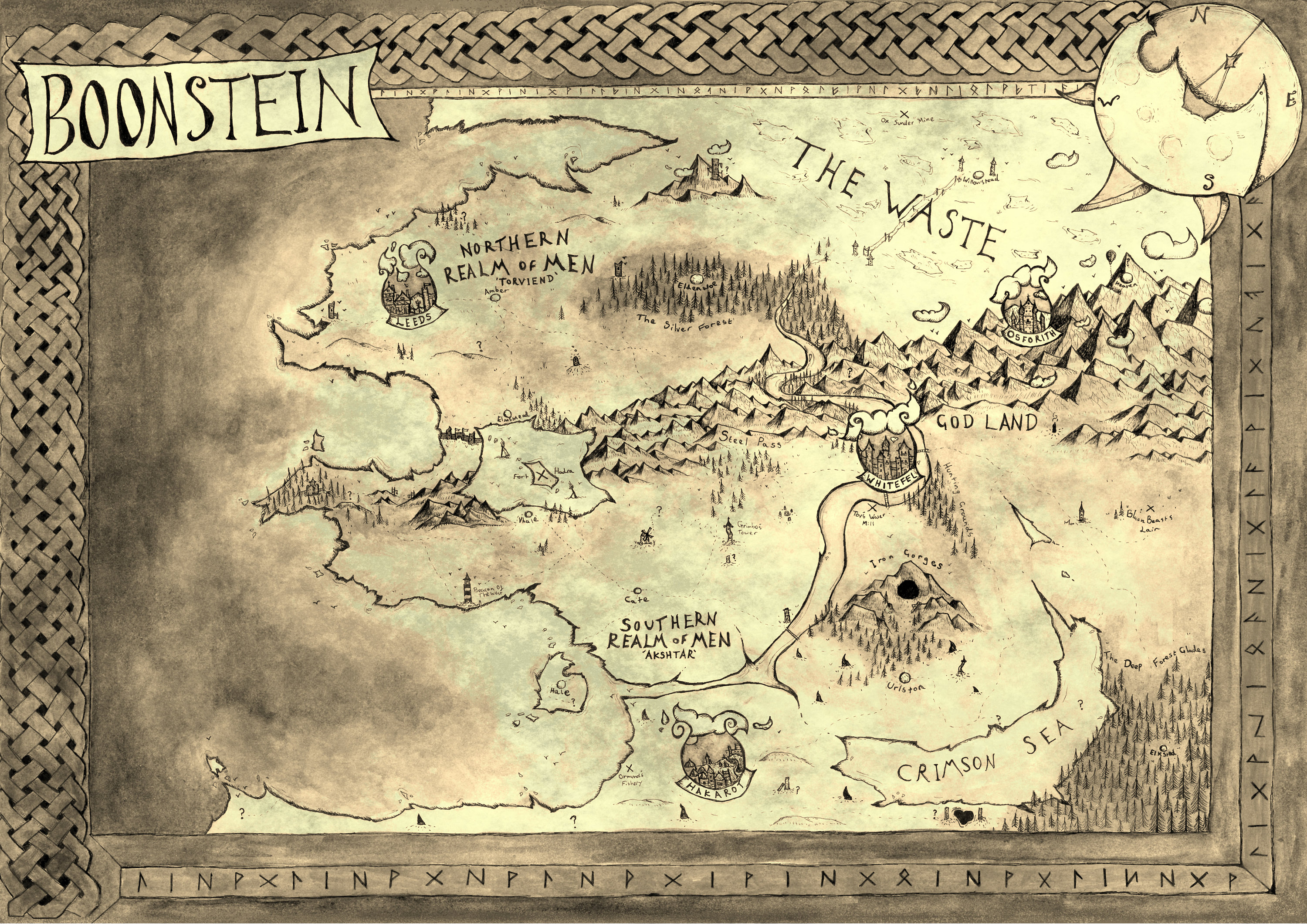 Fantasy Map of 'boonstein' Digital Download - Etsy