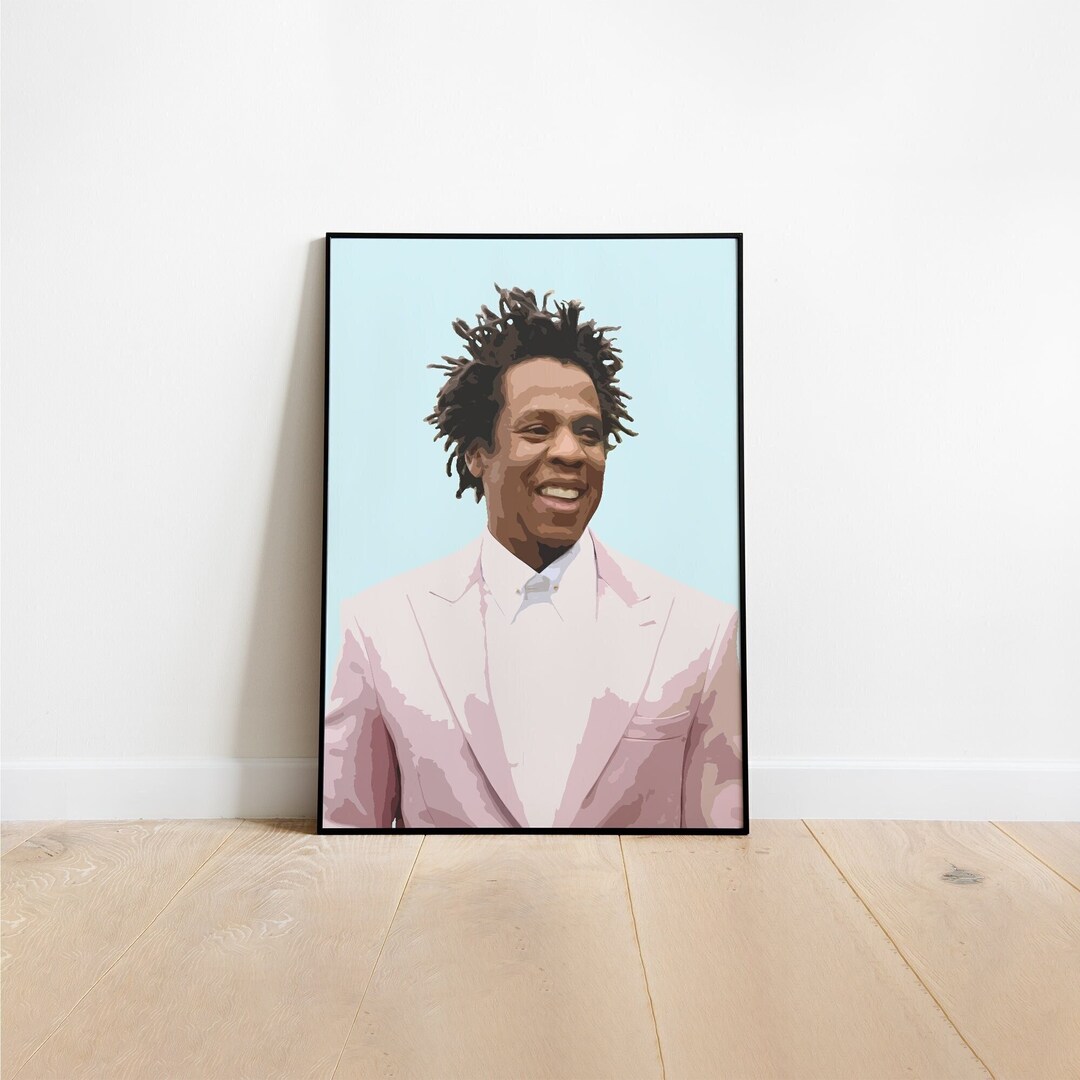 Jay-z Poster Jay-z Pink Suit Andy Warhol Style Print Modern - Etsy