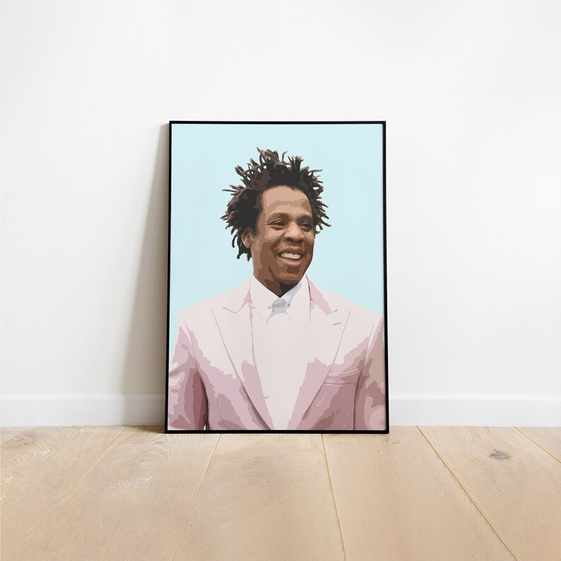 Jay-z Poster Jay-z Pink Suit Andy Warhol Style Print Modern - Etsy