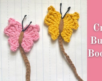 Crochet Butterfly Bookmark Pattern Pdf Butterfly Applique - Etsy