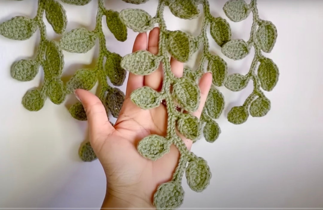 Crochet Leaf Branches Wall Hanging Pattern - Etsy