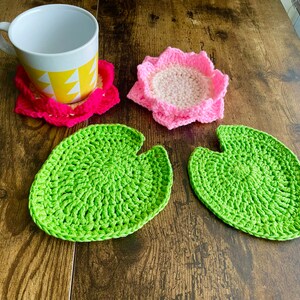 Crochet Lotus and Leaf Pattern - Etsy