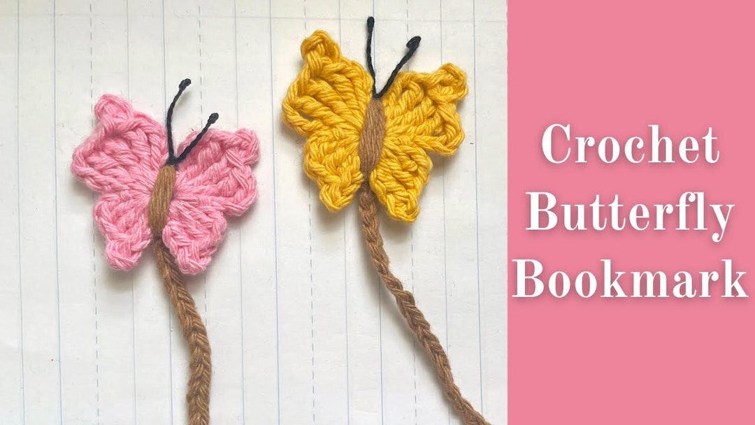 Crochet Butterfly Bookmark Pattern - Etsy