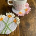 Crochet 3D Daisy Coasters Pattern - Etsy