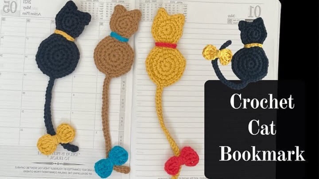 Crochet Cat Bookmark Pattern - Etsy