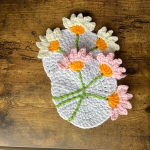 Crochet 3D Daisy Coasters Pattern - Etsy