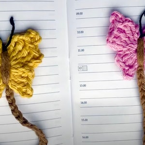 Crochet Butterfly Bookmark Pattern - Etsy