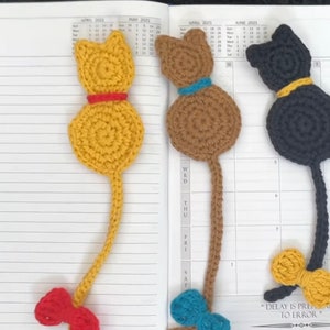 Crochet Cat Bookmark Pattern - Etsy