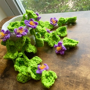 Crochet Vines With Purple Flowers Pattern - Etsy
