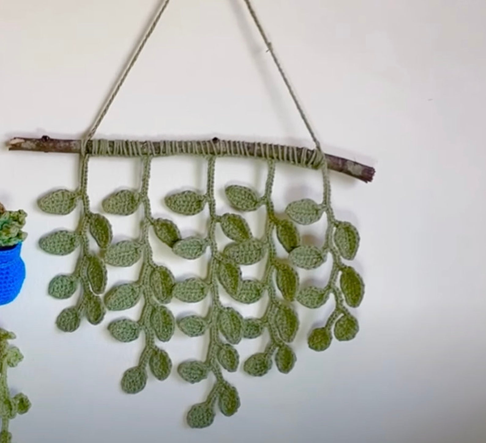 Crochet Leaf Branches Wall Hanging Pattern - Etsy