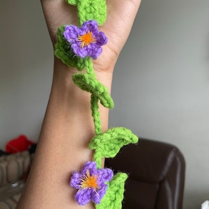 Crochet Vines With Purple Flowers Pattern - Etsy