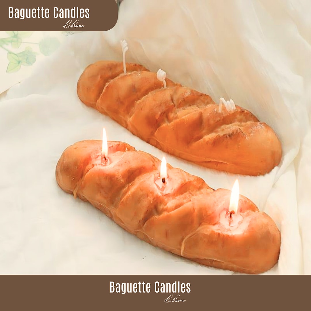 Baguette Candles,french Bread Candle Food Candle natural Soy Wax ...