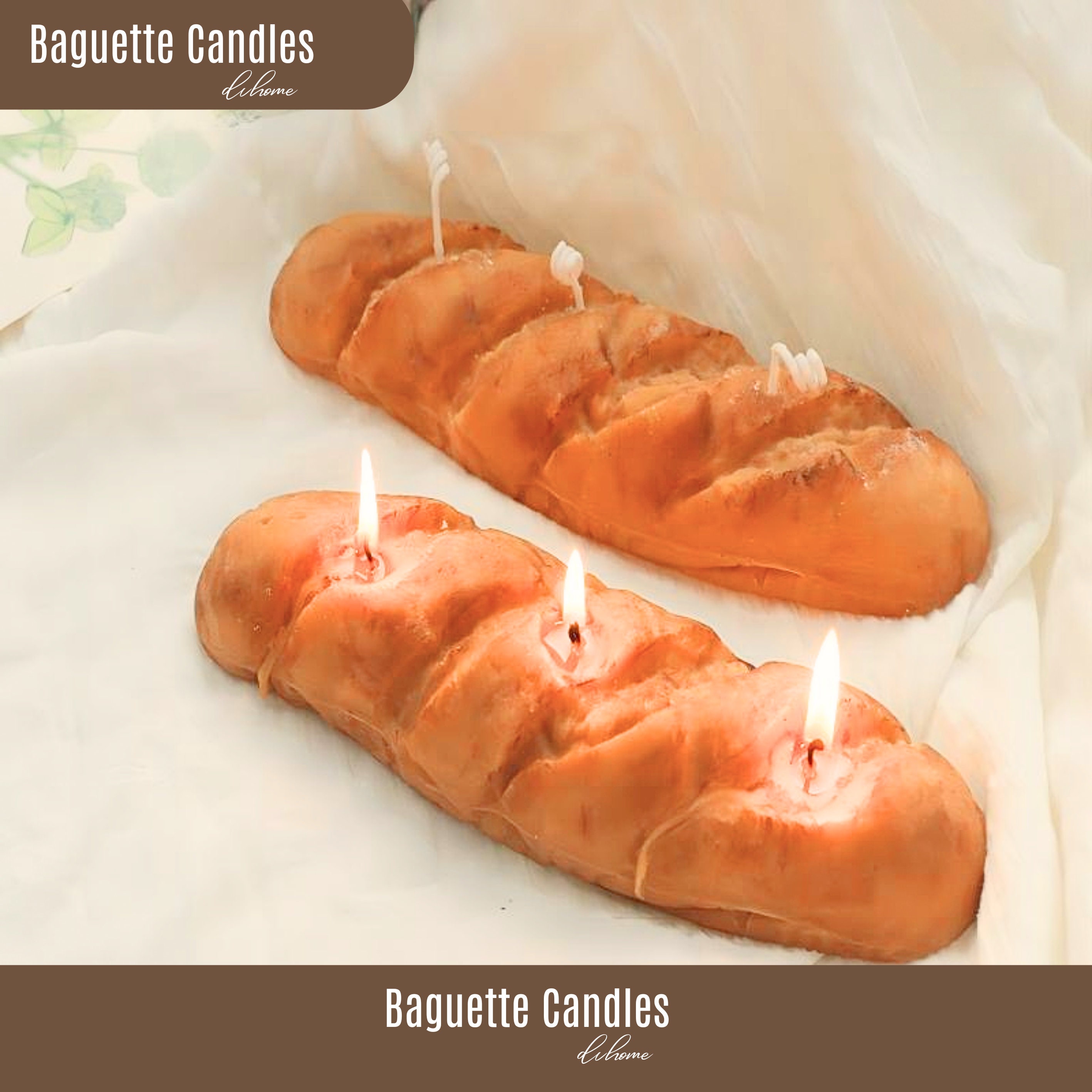 Baguette Candles,french Bread Candle Food Candle natural Soy Wax ...