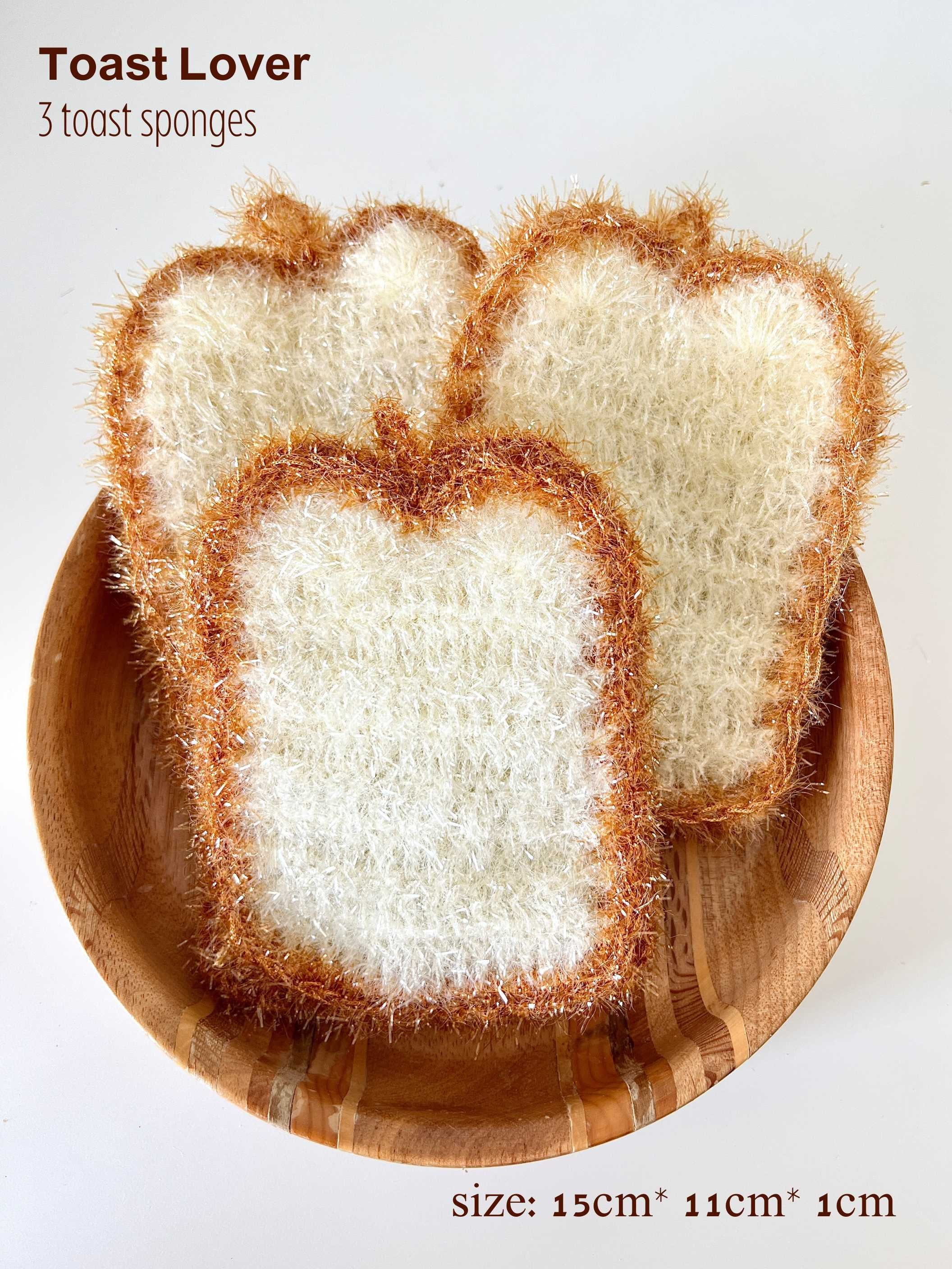 Handmade Tawashi Sakura Kitchen Sponge , Reusable Toast&avocado Sponge ...