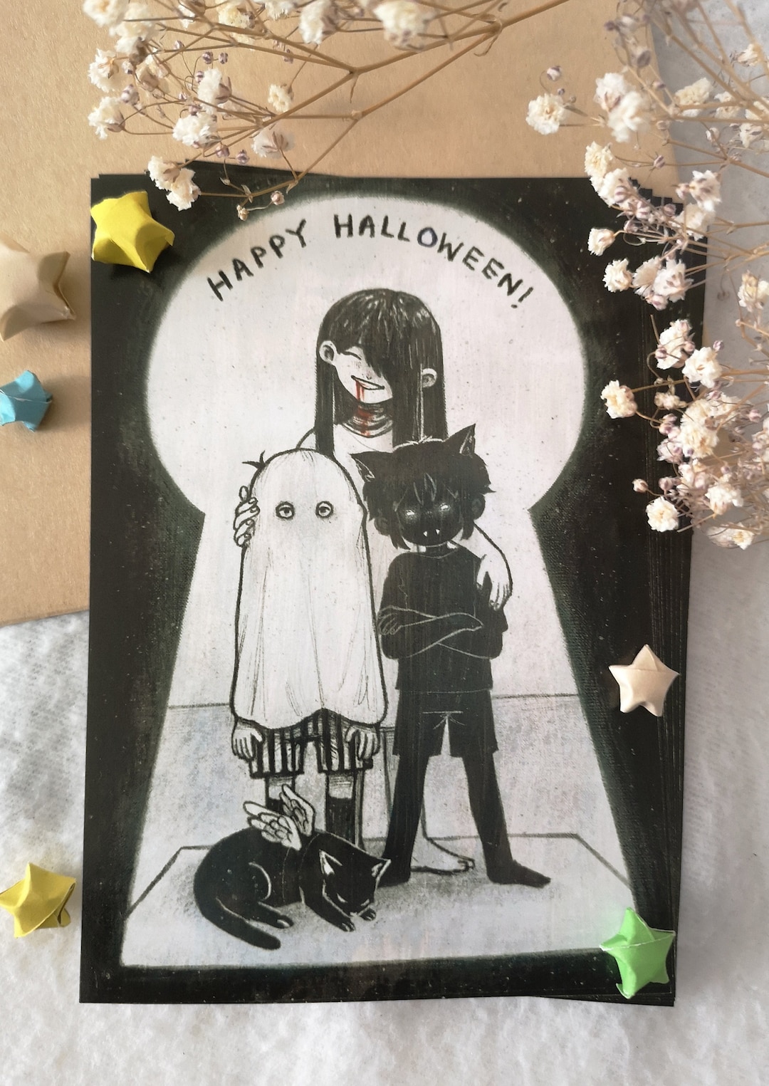 White Space Halloween! (OMORI Print) - Etsy