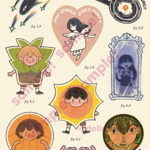 Omori Sticker Sheet- Sentiments & Oddities Vol. 1 and 2 - Etsy