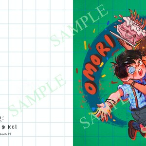 Sunny & Kel OMORI Greeting Card Print (customisable Text Greeting Card ...