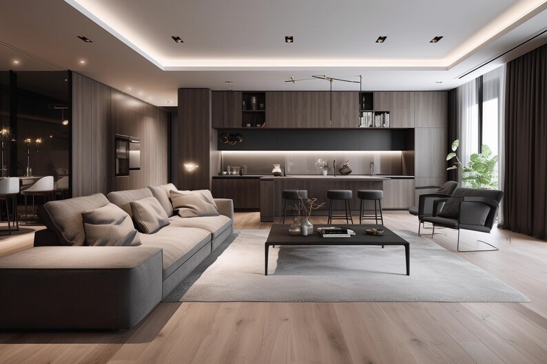 5 MODERN & STYLISH Virtual APARTMENT Backgrounds 1 Instant Download ...