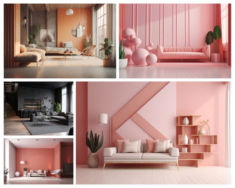 5 MODERN & STYLISH Virtual HOME Backgrounds 4 Instant - Etsy