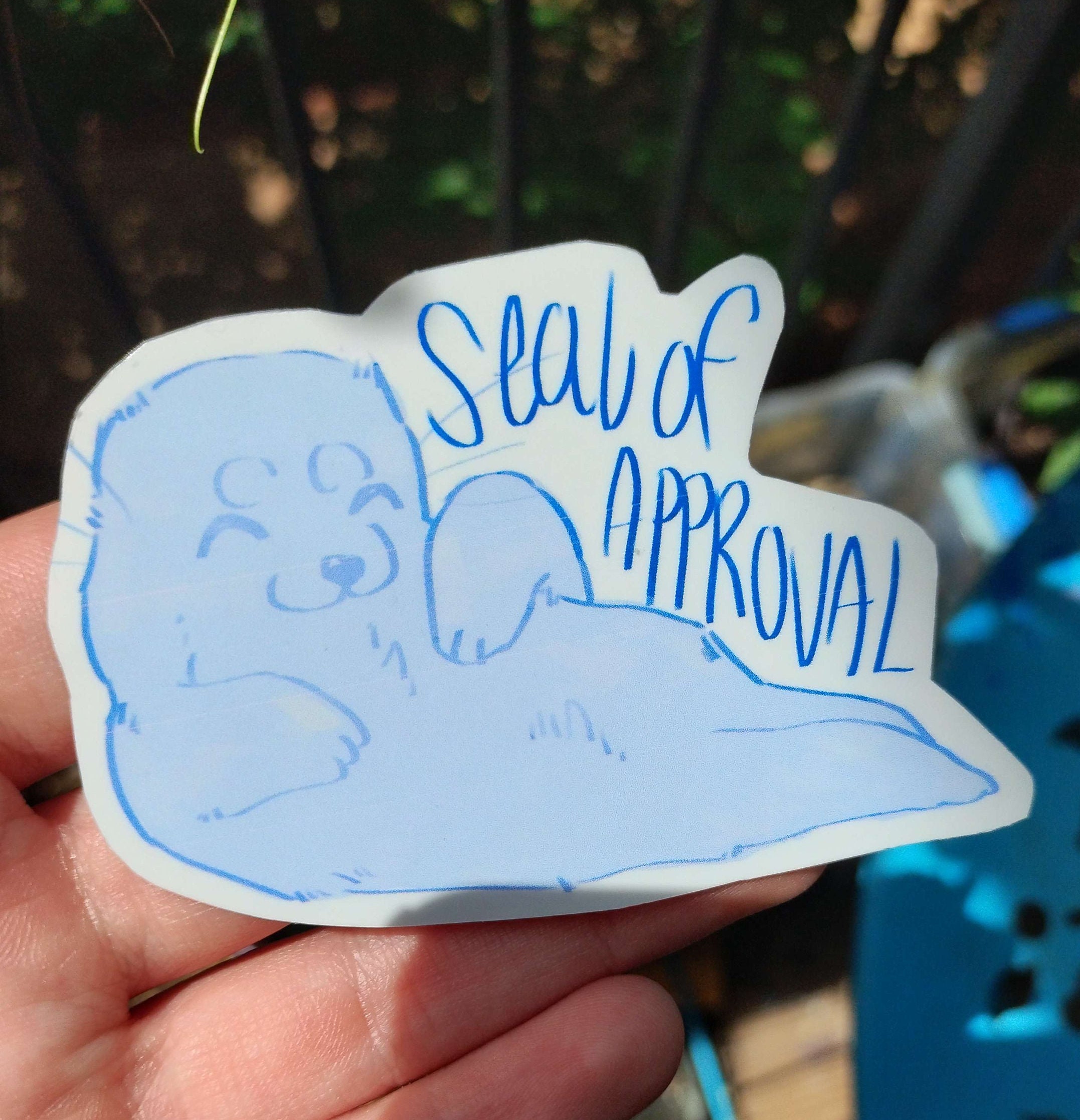 Seal of Approval/disapproval Sticker: Original Art Vinyl Decal - Etsy