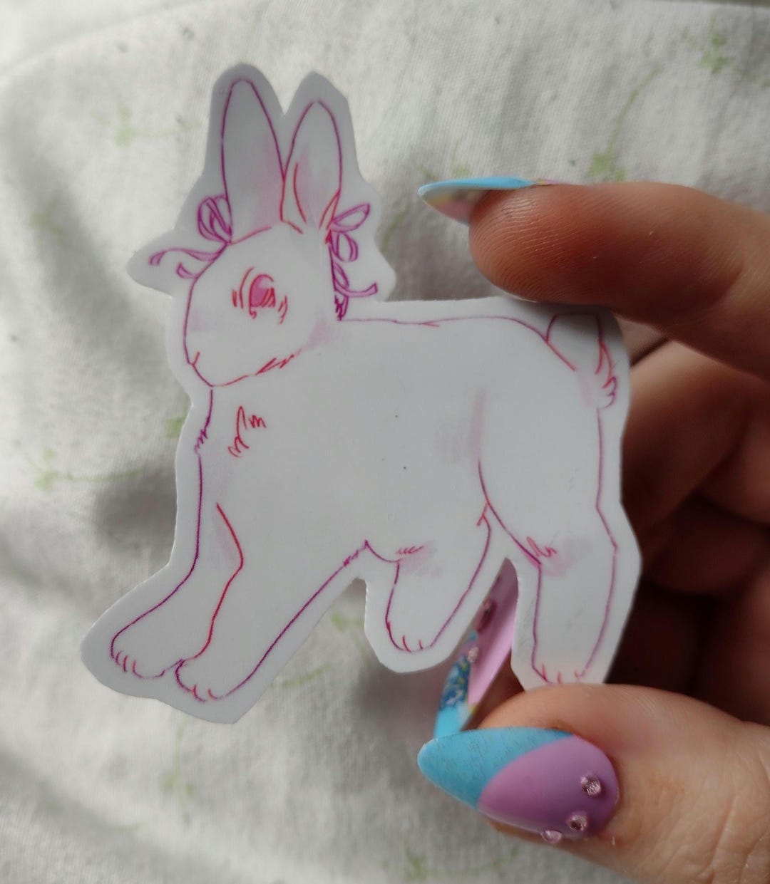 White Rabbit Sticker, Kawaii Cutecore Sticker, Dollette Stickers ...