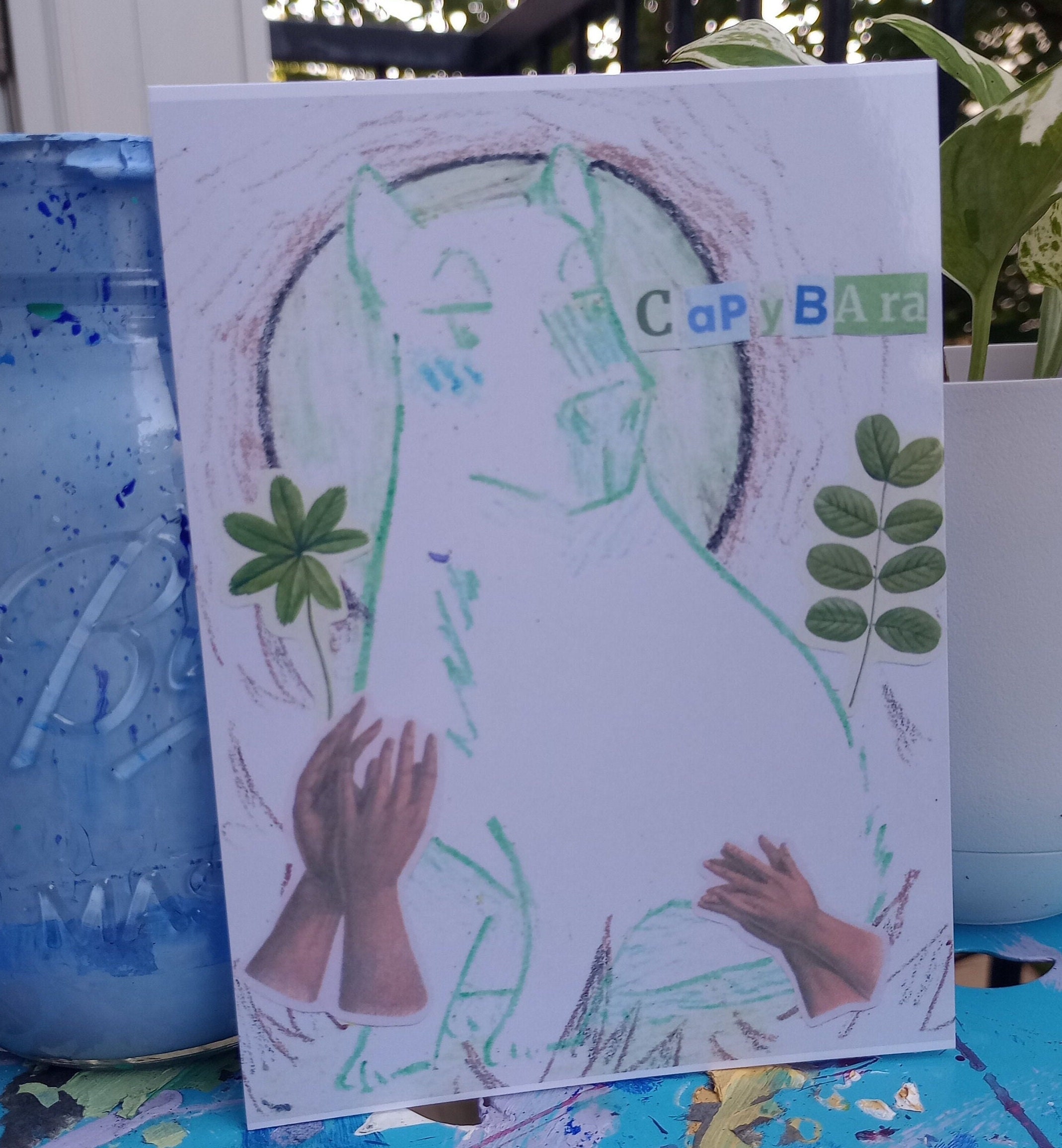 Capybara Collage Original Art Print - Etsy