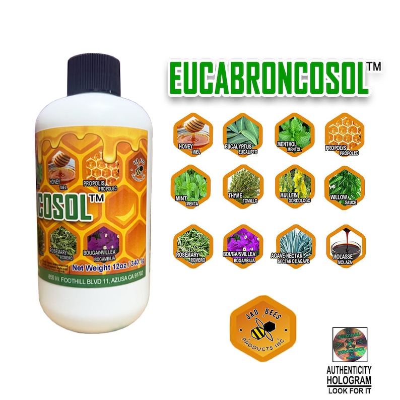 EUCABRONCOSOL - Honey Syrup With Thyme, Eucalyptus, Mint and More ...