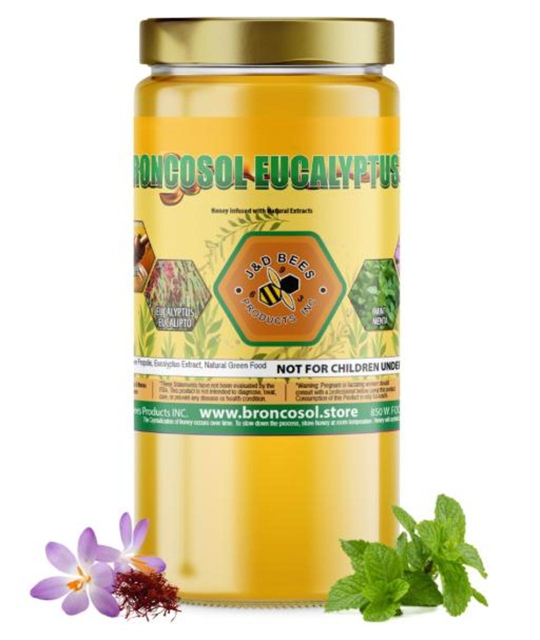BRONCOSOL EUCALYPTUS Honey Syrup With Eucalyptus and Mint Extracts ...