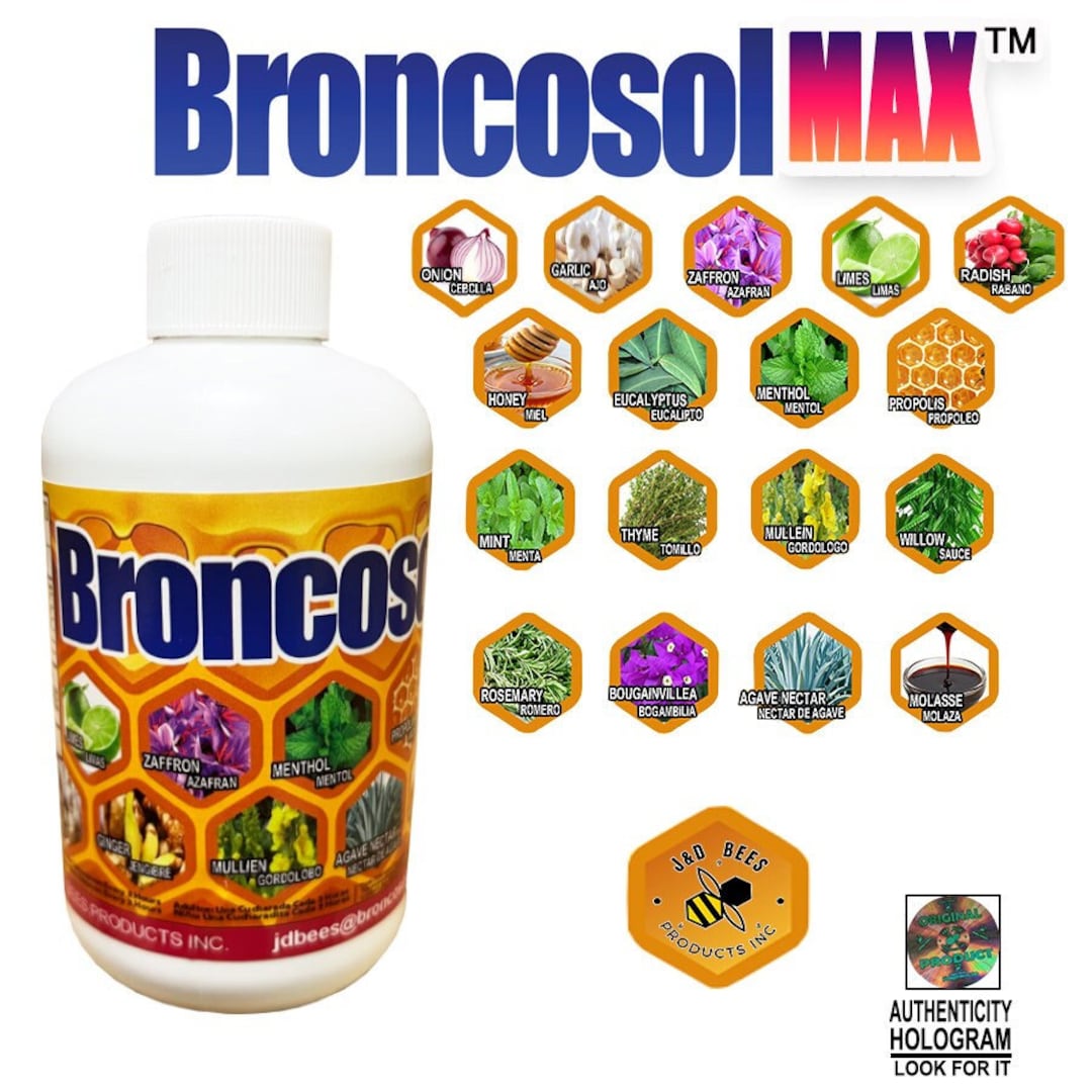 BRONCOSOL MAX - Honey Syrup With Zaffron, Eucalyptus, Limes, Ginger ...