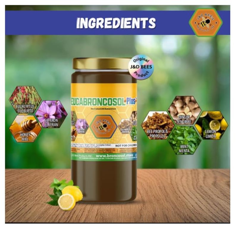 EUCABRONCOSOL PLUS - Honey Syrup With Ginger, Zaffron, Eucalyptus, Mint ...