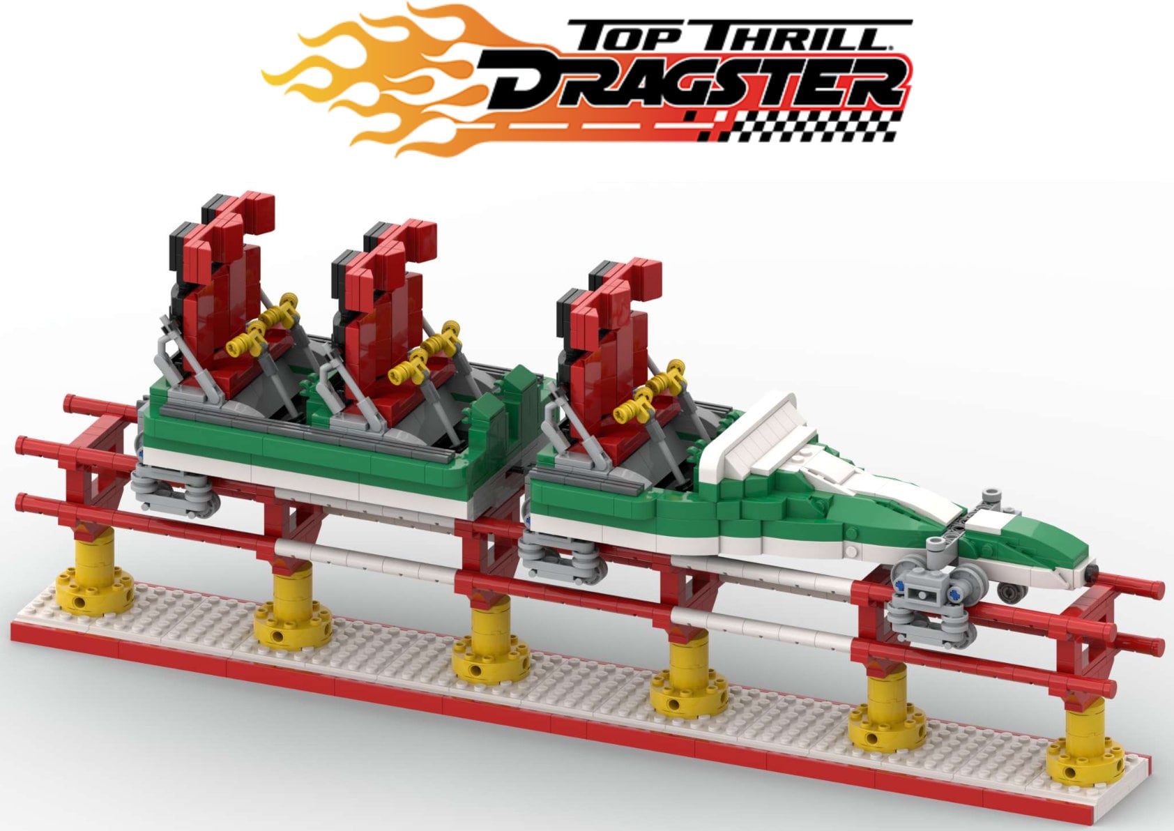 TOP THRILL DRAGSTER - Green Train - Cedar Point ( Only Instructions and ...