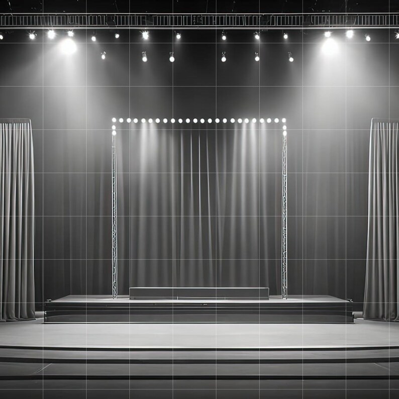Pack 2 High Definition Theater Stage Backdrops HD Dramatic Lights ...
