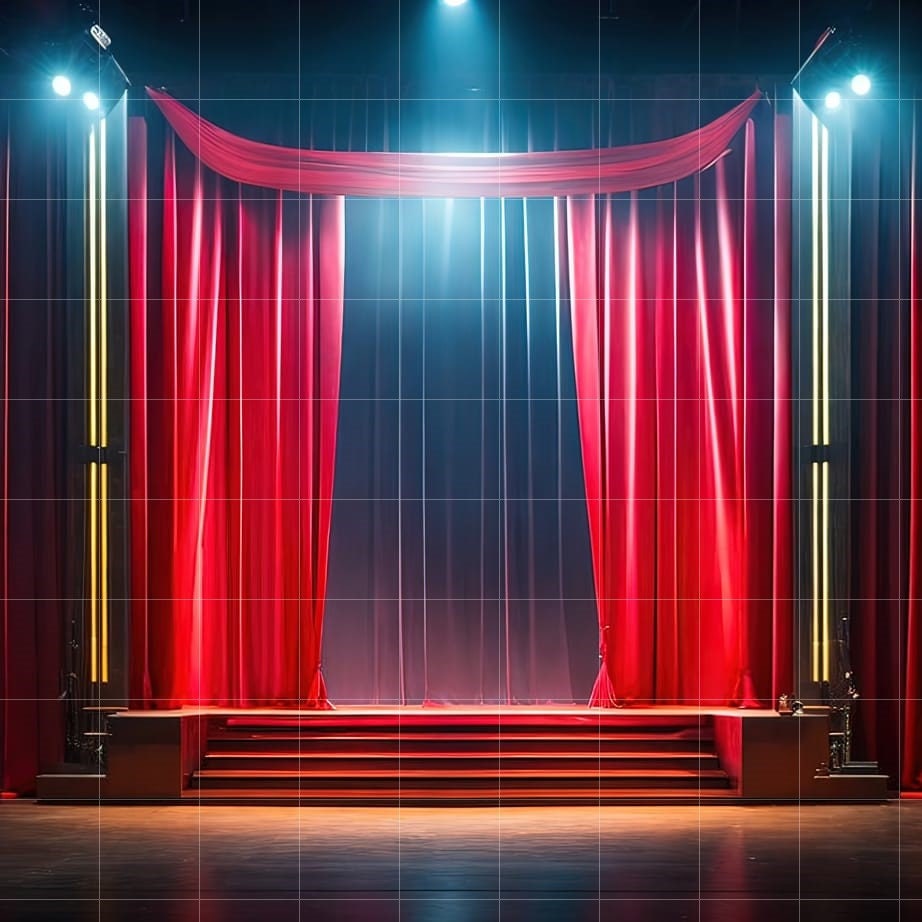 Pack 2 High Definition Theater Stage Backdrops HD Dramatic Lights ...
