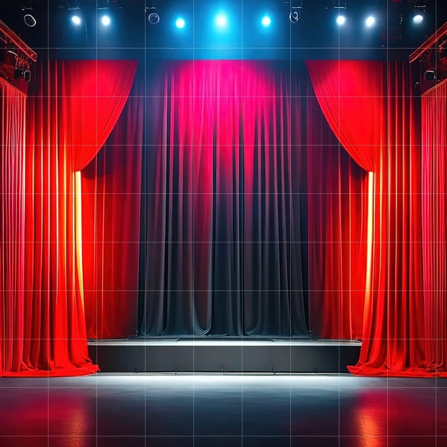 Pack 2 High Definition Theater Stage Backdrops HD Dramatic Lights ...