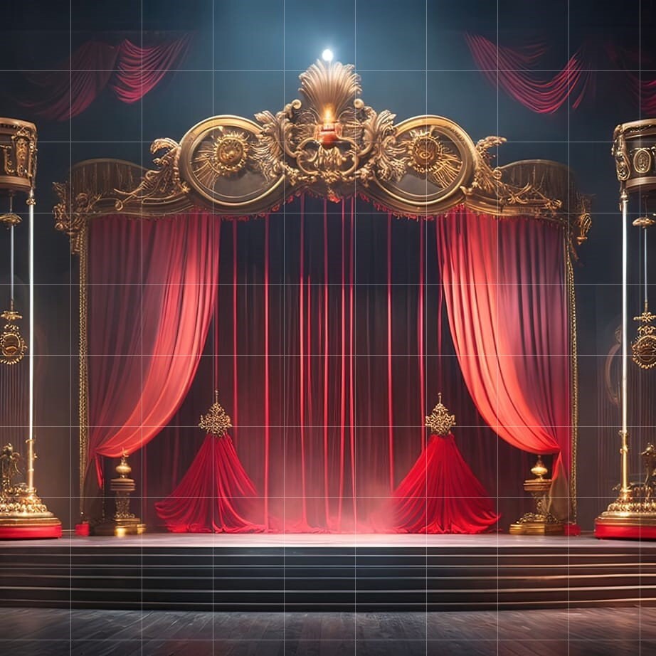 Pack 2 High Definition Theater Stage Backdrops HD Dramatic Lights ...