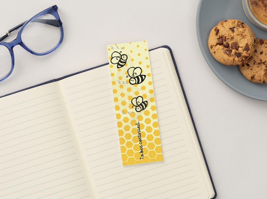 Printable Bee Themed Bookmark | "to Bee Continued" | Cute Pun Bookmark ...