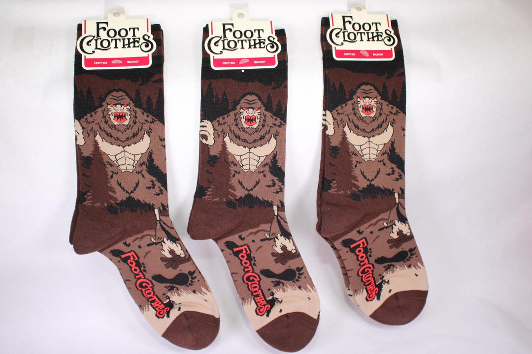 Bigfoot Crew Socks - Cryptid Collection - Etsy