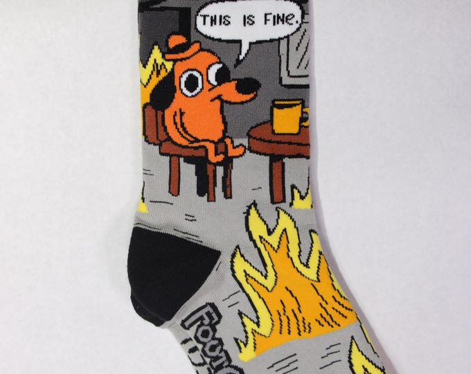 This is Fine Question Hound KC Green Crew Socks - Etsy