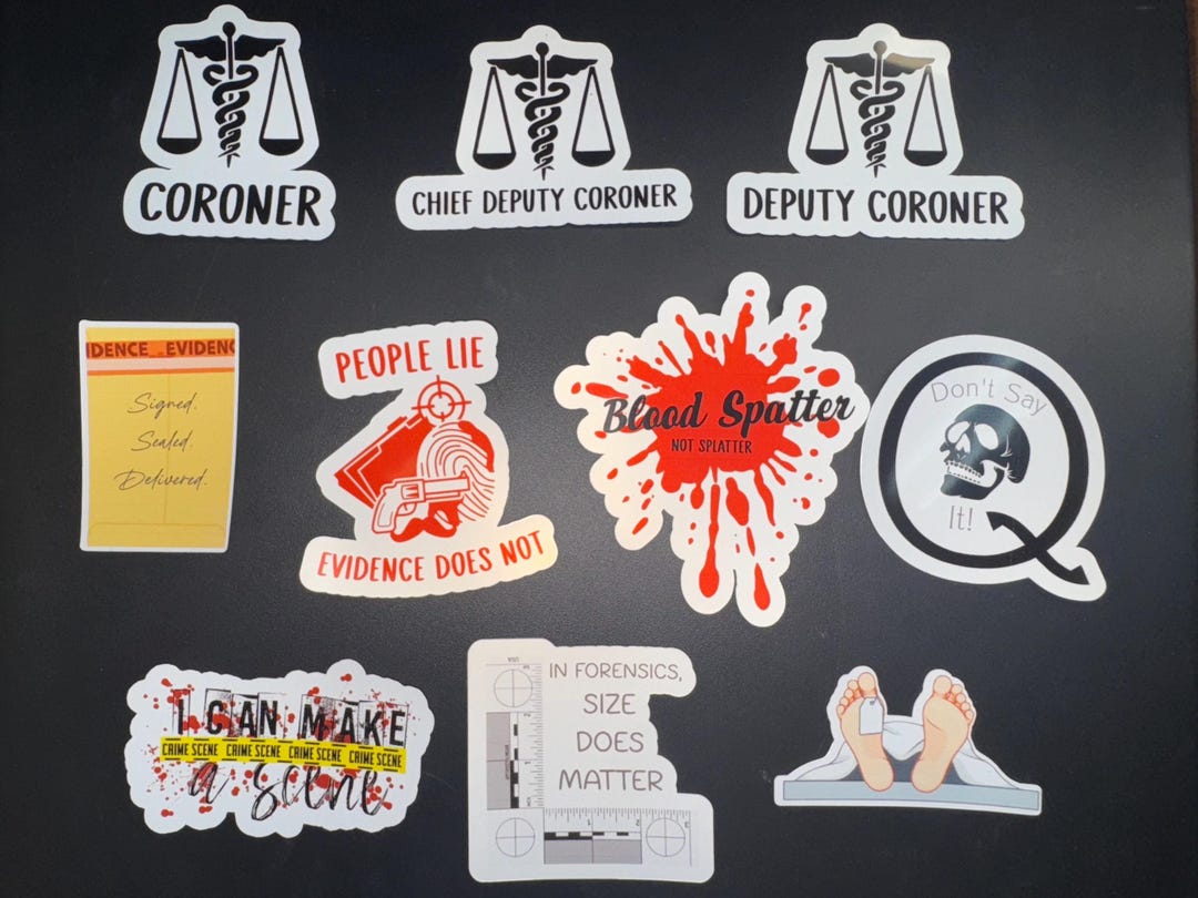 Coroner Death Investigator MDI Sticker Pack - Etsy