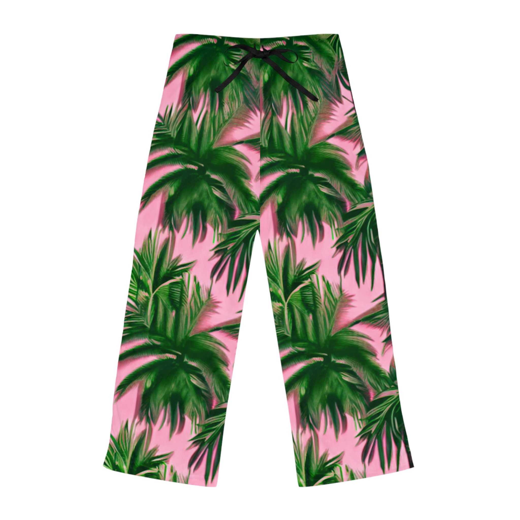 Women's Barbie Pink Palm Tree Pajama Pants - Etsy