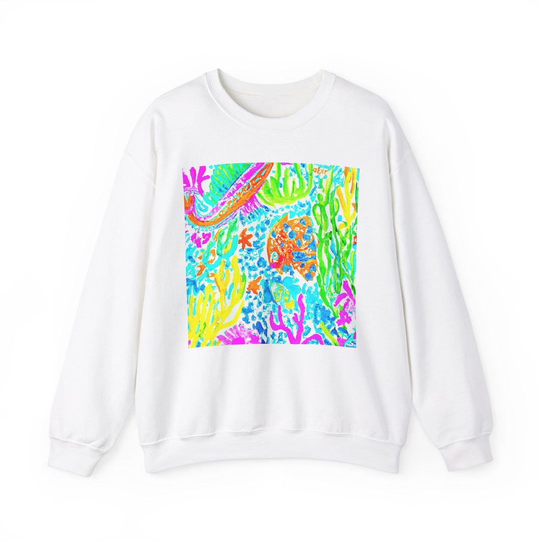Coral Reef Vacation Sweatshirt, Tropical Crewneck Jumper, Beach Holiday ...