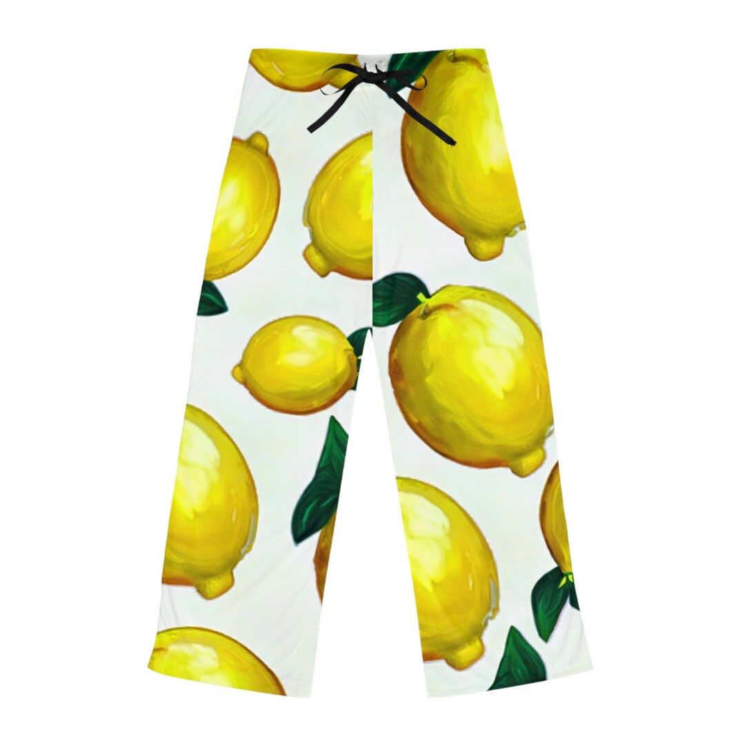 Lemon Print Pajama Pants - Etsy